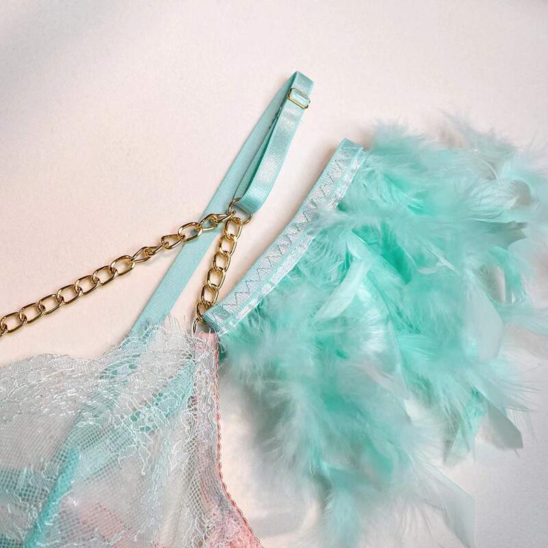 Lace & Feathers Lingerie Set – The Burner Shop